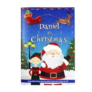 Personalised Boys It's Christmas Story Book Featuring Santa and His Elf ...