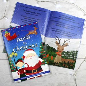 Personalised Boys It's Christmas Story Book Featuring Santa and His Elf ...