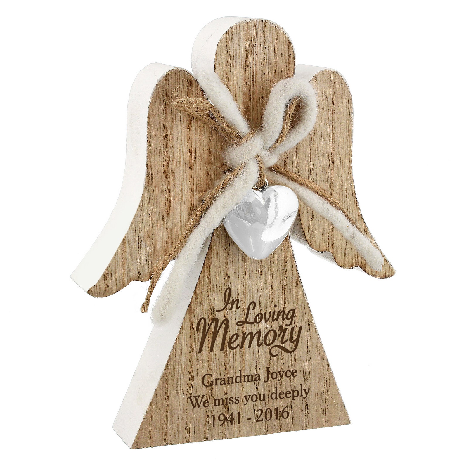 In Loving Memory Angel Personalised in Loving Memory Rustic - Etsy