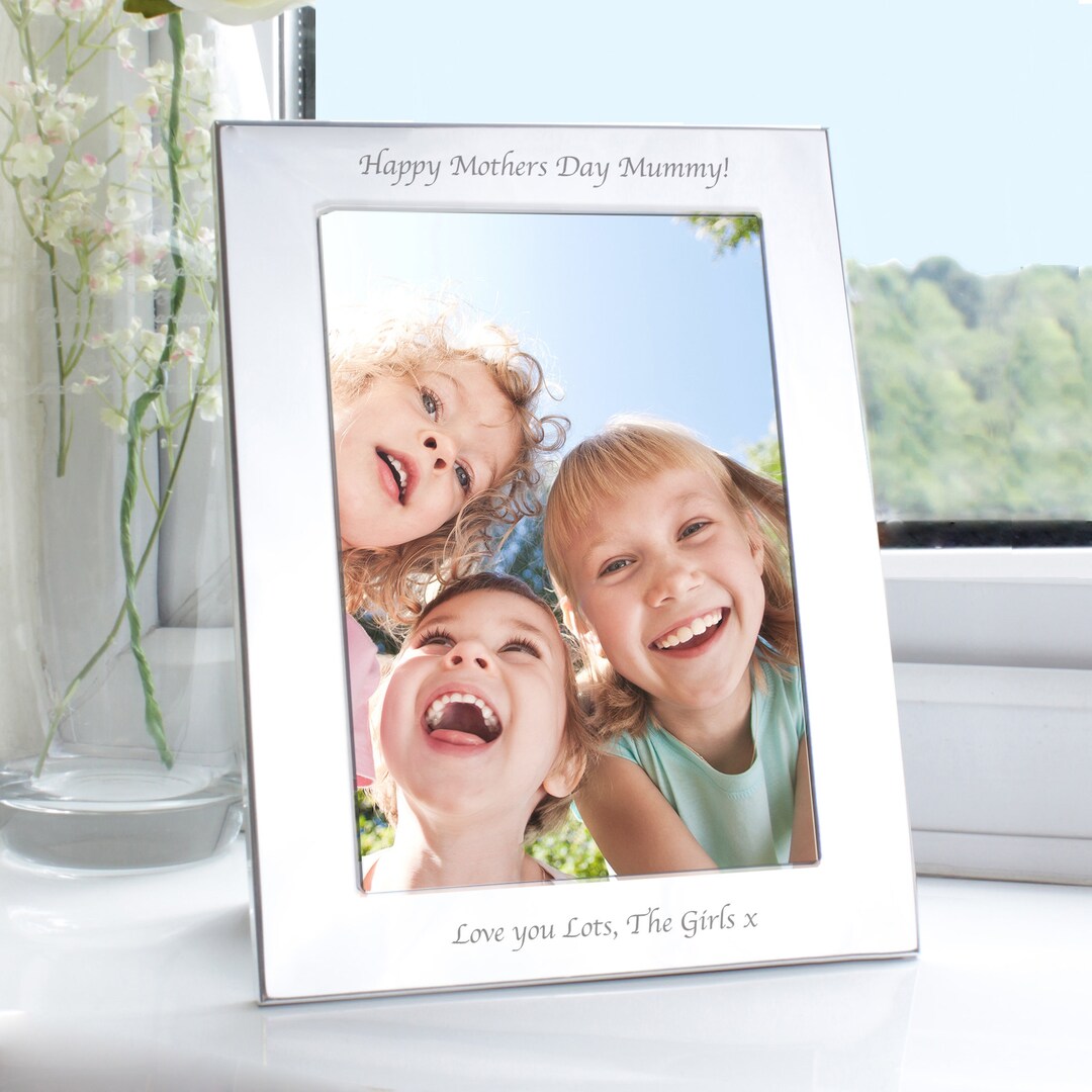 Personalised Silver 5x7 Photo Frame - Personalised Frame - Aluminium ...
