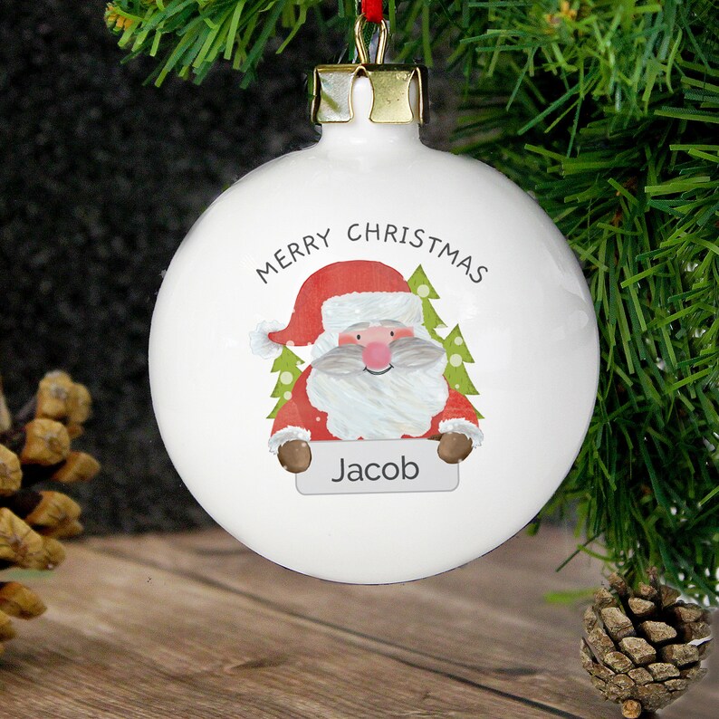 Personalised Santa Claus Bauble Santa Bauble Personalised - Etsy