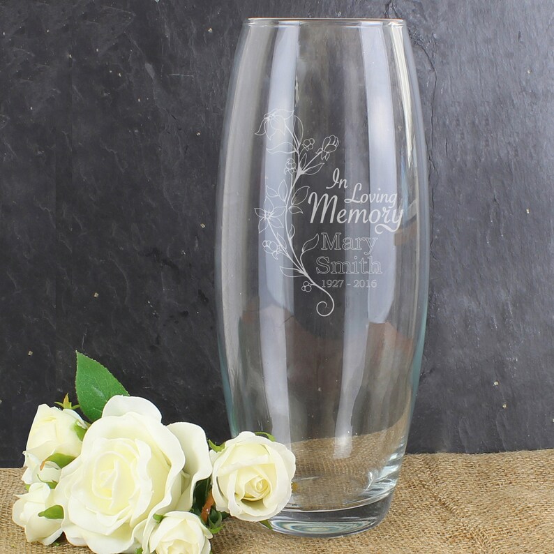 Personalised in Loving Memory Vase Memorial Vase in Memory - Etsy
