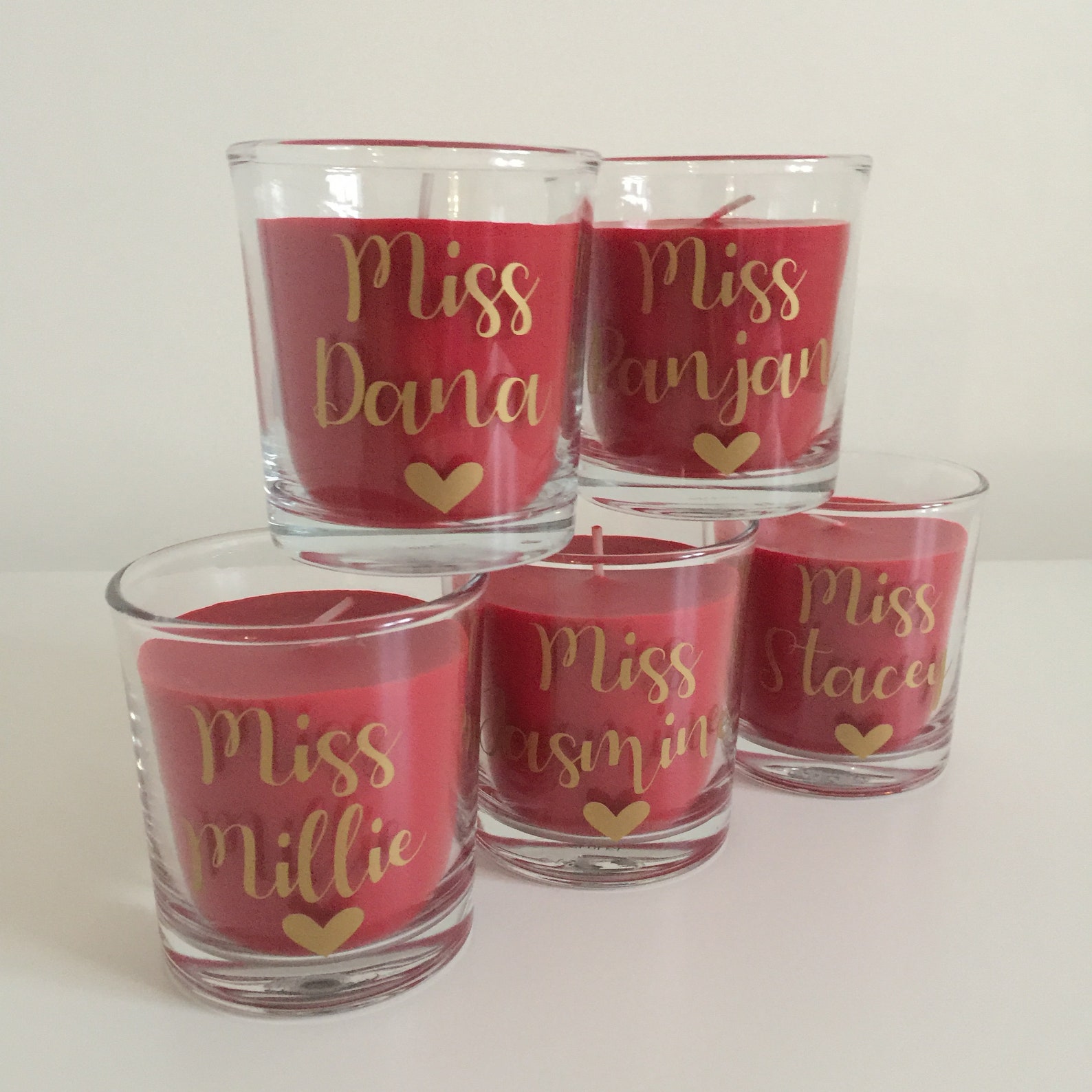 Personalised Name Candle Personalised Candle Bridesmaid - Etsy