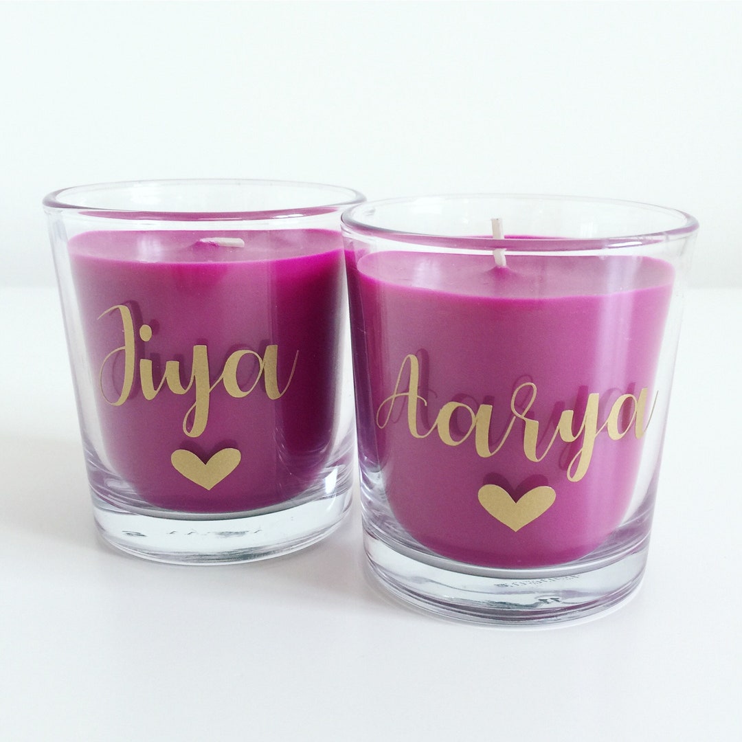 Personalised Name Candle Personalised Candle Bridesmaid Gift Gift for ...