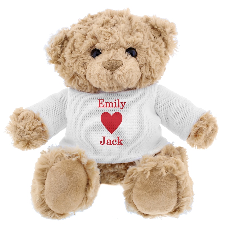 Personalised Love Heart Teddy Bear Perfect Valentine's - Etsy