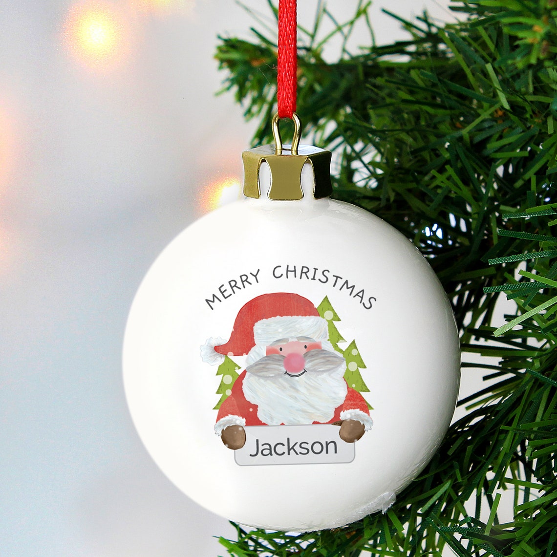 Personalised Santa Claus Bauble Santa Bauble Personalised - Etsy
