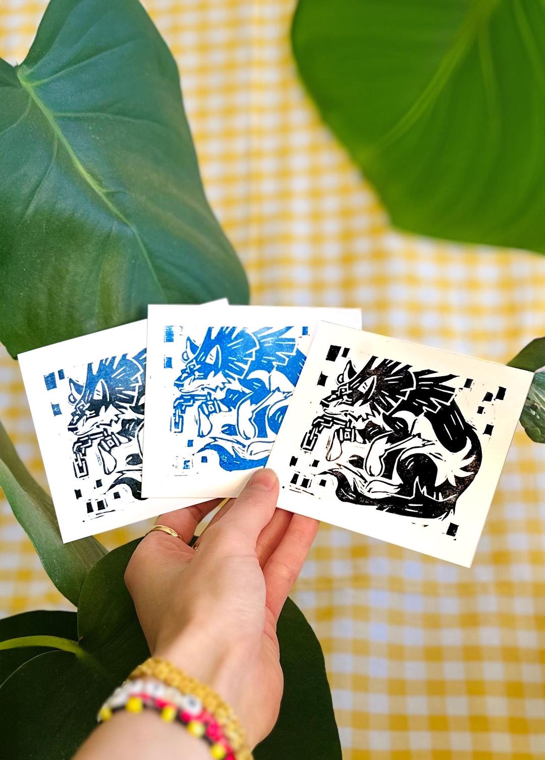 Dusk Wolf Linocut Print - Etsy