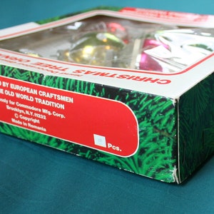 Vintage Glass Commodore Christmas Ornaments 8 Pieces Mismatched Romania ...