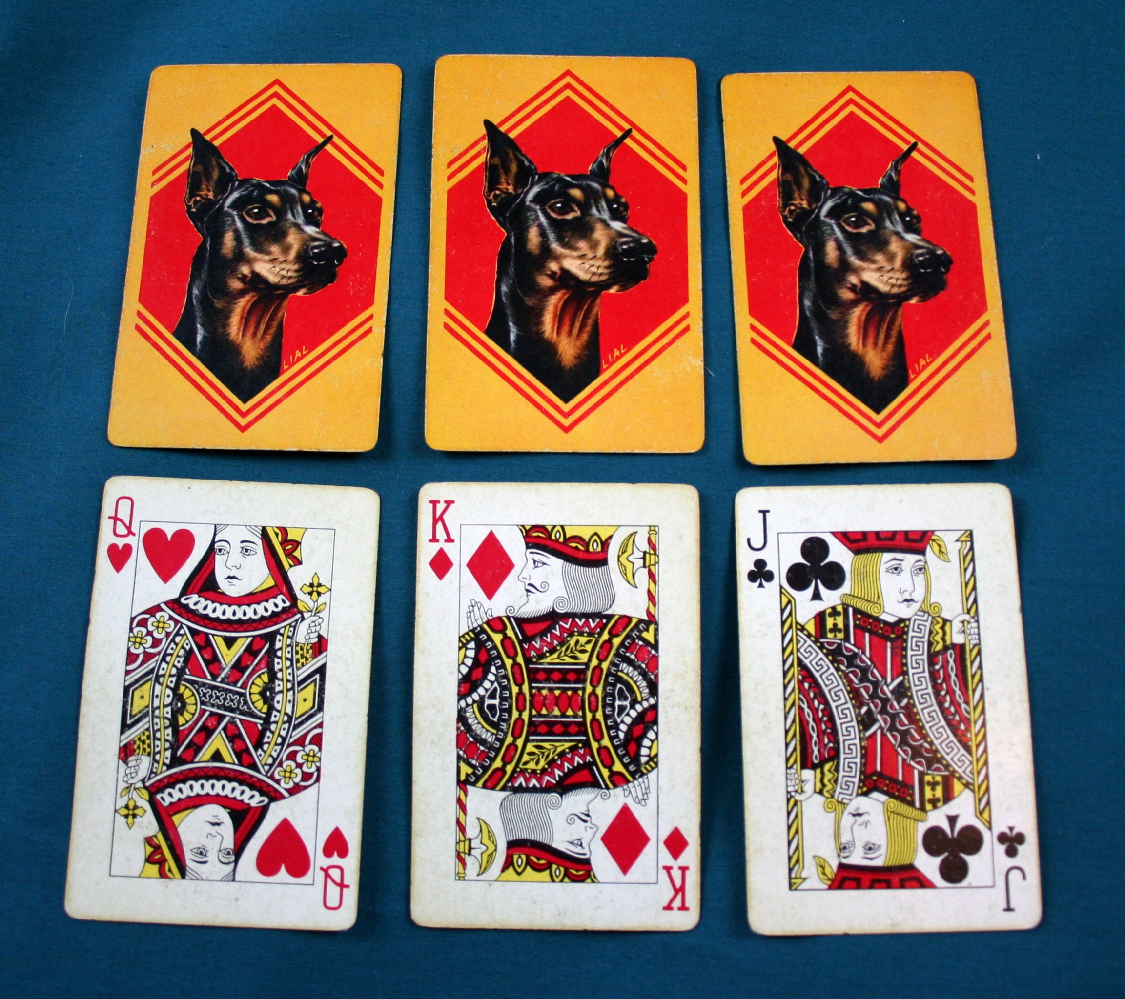 Double Deck Dog Playing Cards Doberman Irish Setter Retriever - Etsy