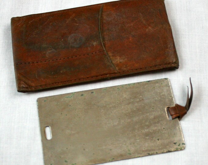 Purse Mirror Leather Case Antique Primitive Portable - Etsy