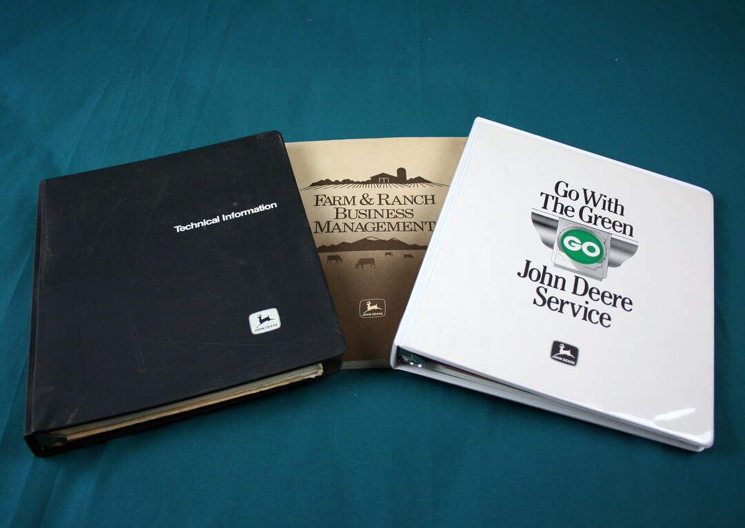 John Deere Dealer Binders Books 1980s Technical Service Management - Etsy