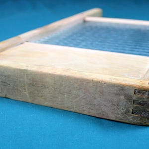 Vintage Small Washboard Glass Wood Laundry Board - Etsy