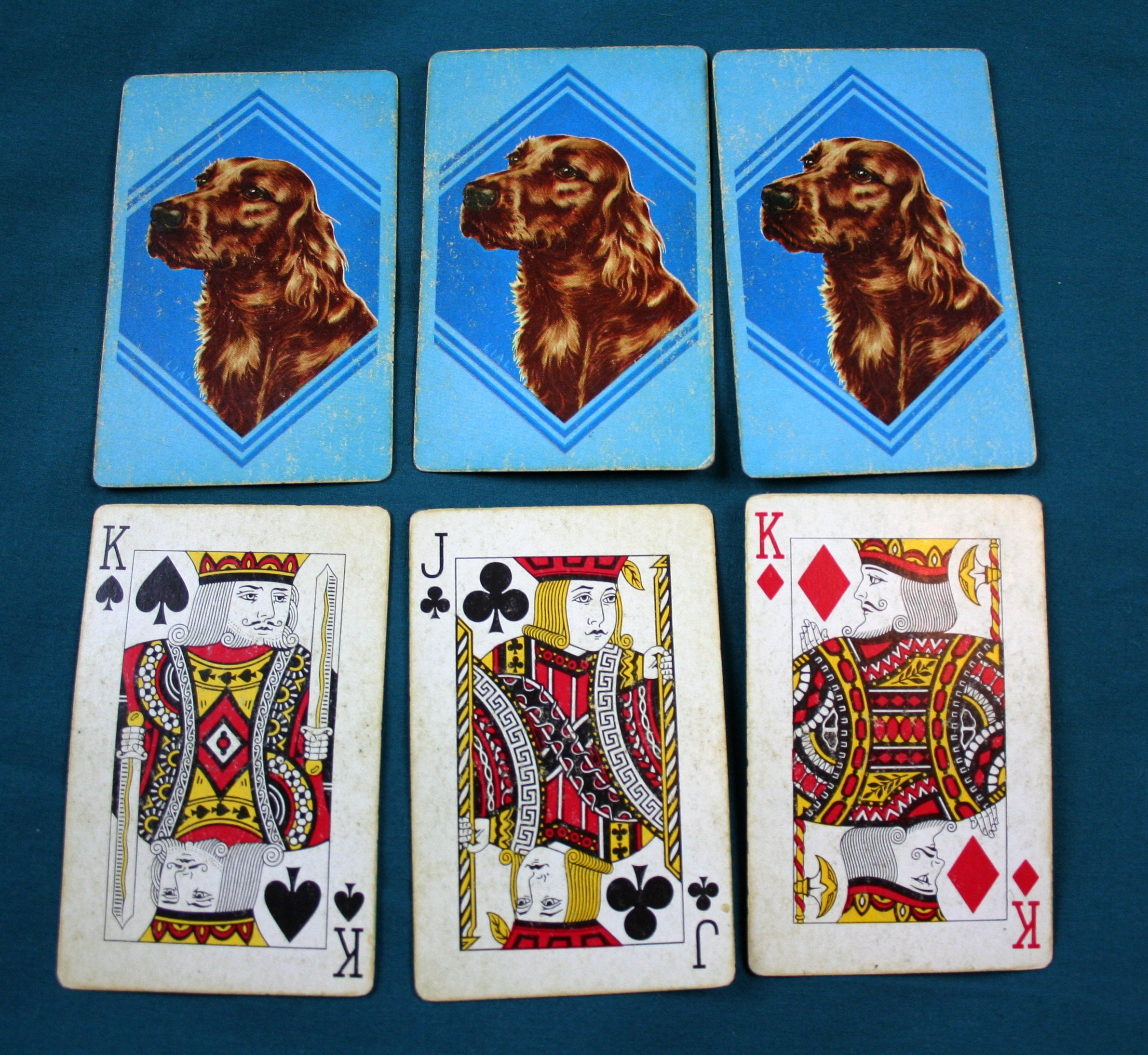 Double Deck Dog Playing Cards Doberman Irish Setter Retriever - Etsy