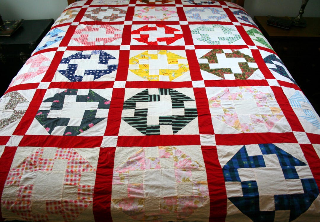 Vintage Patchwork Quilt Top Unfinished Project Piece - Etsy
