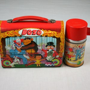 Bozo Clown Metal Dome Lunchbox 1963 With Thermos Vintage - Etsy