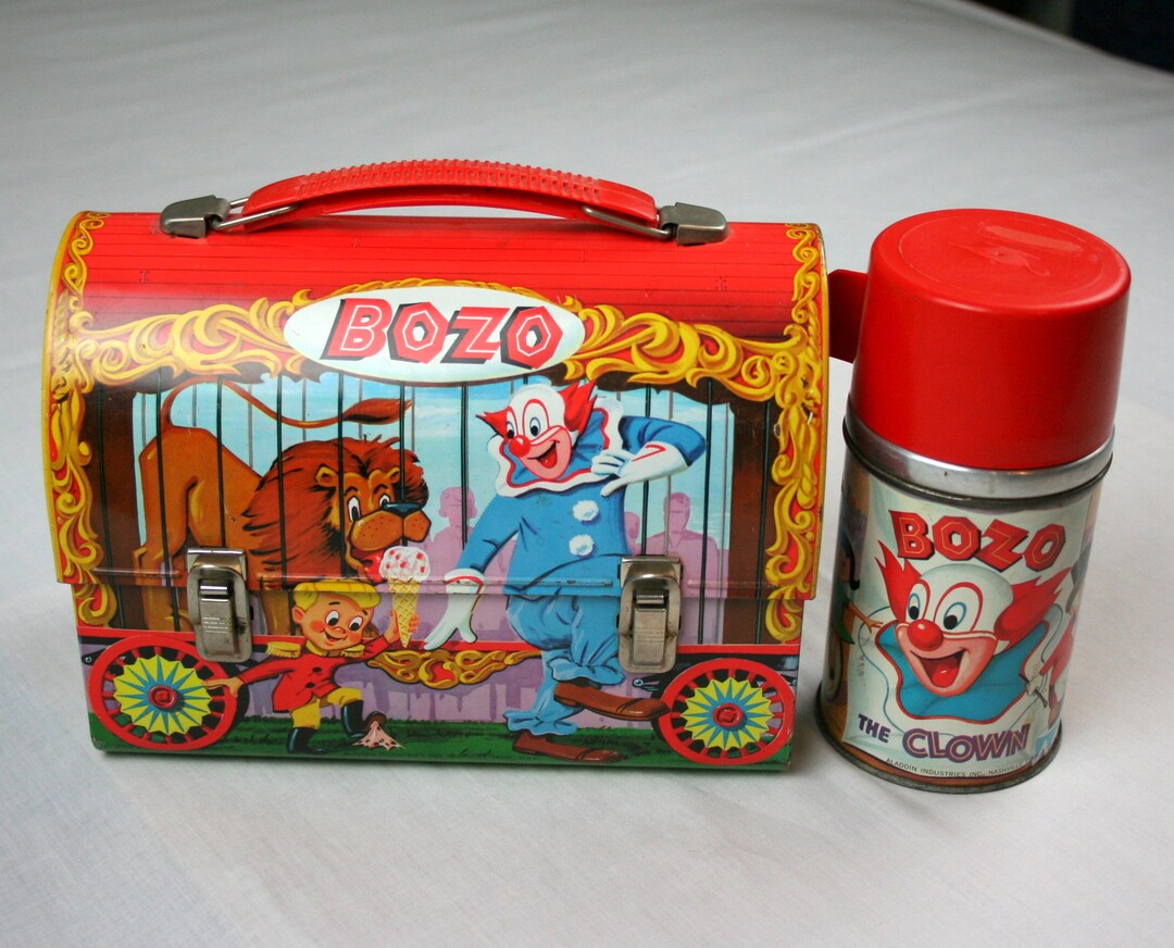 Bozo Clown Metal Dome Lunchbox 1963 With Thermos Vintage - Etsy