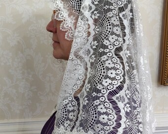 Chapel Veil Lace, Catholic Veil - Etsy