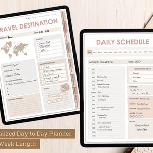 Digital Travel Planner iPad Goodnotes, Neutral Travel Planner, Travel ...