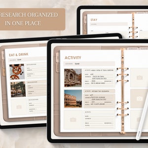 Digital Travel Planner Goodnotes, Realistic iPad Travel Planner ...