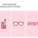 Pretty Light Pink Instagram Highlight Covers Hot Pink Girly Instagram ...