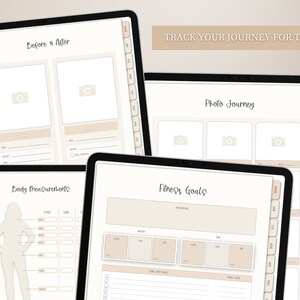 Digital Fitness Planner for iPad Goodnotes, Undated Weight Loss Daily ...