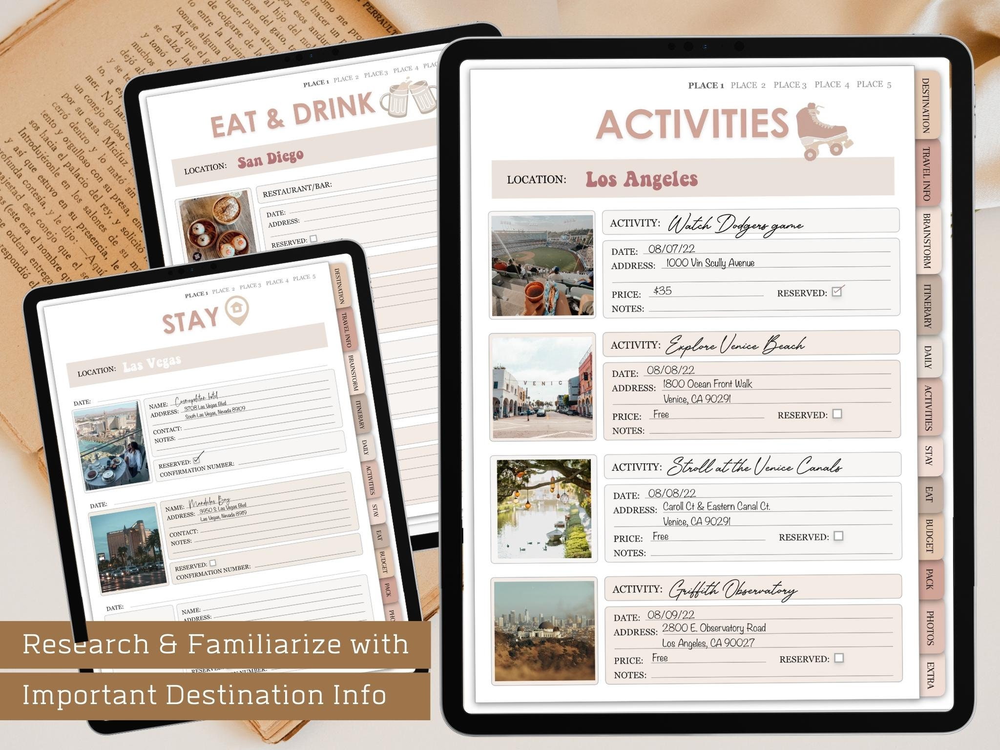 Digital Travel Planner Ipad Goodnotes Neutral Travel Planner - Etsy