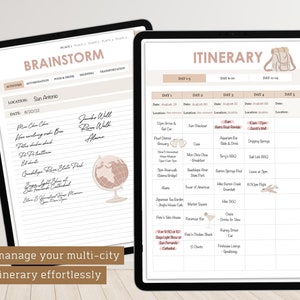 Digital Travel Planner iPad Goodnotes, Neutral Travel Planner, Travel ...