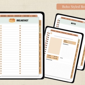Digital Recipe Planner for Goodnotes & Notability | Digital Recipe Book ...