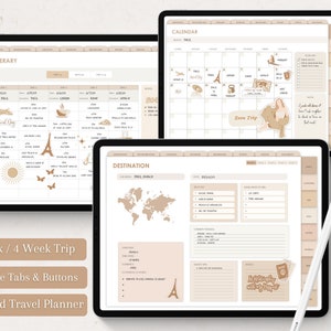 Digital Travel Planner Goodnotes for Ipad, Digital Travel Journal ...