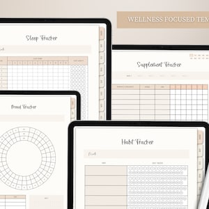 Digital Fitness Planner for iPad Goodnotes, Undated Weight Loss Daily ...