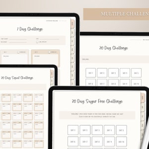 Digital Fitness Planner for iPad Goodnotes, Undated Weight Loss Daily ...