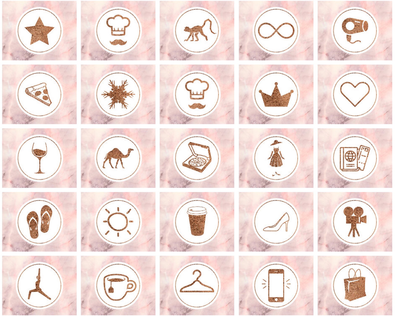 101 Pink Marble Instagram Highlight Covers, Instagram Story Highlights ...