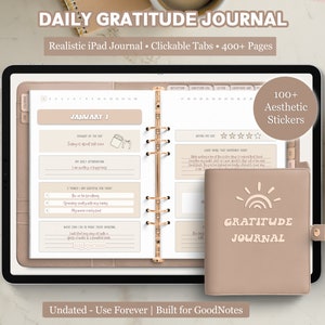 Digital Gratitude Journal, Daily Mindfulness Journal, iPad Gratitude ...
