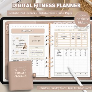 Digital Fitness Planner for iPad Goodnotes | Digital Weight Loss ...