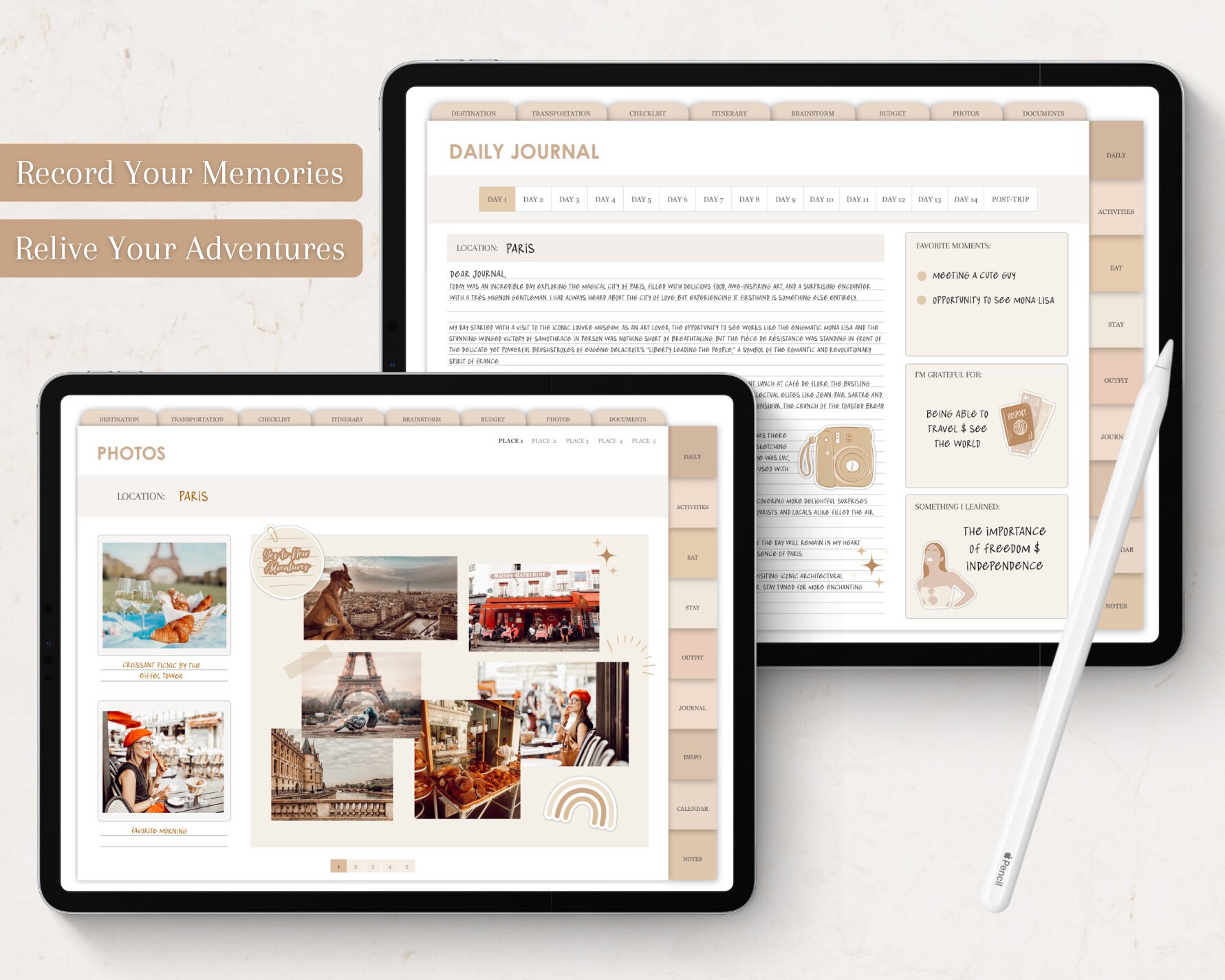 Digital Travel Planner Goodnotes for Ipad, Digital Travel Journal ...