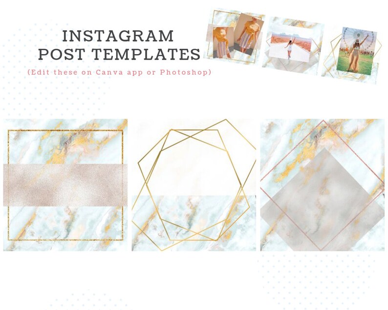 Marble Blue With Gold Instagram Highlight Covers Instagram - Etsy