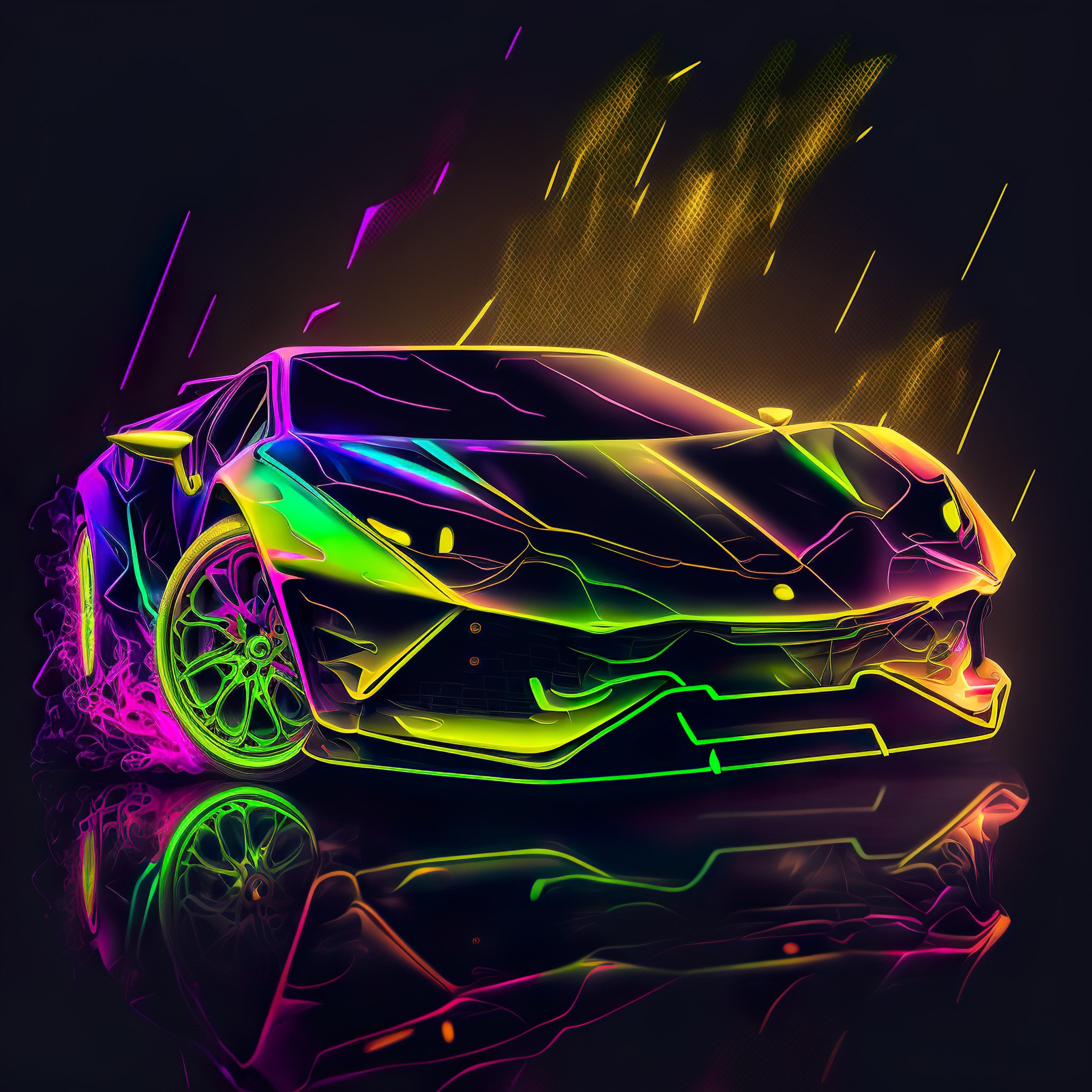 Lamborghini Rainbow Glow