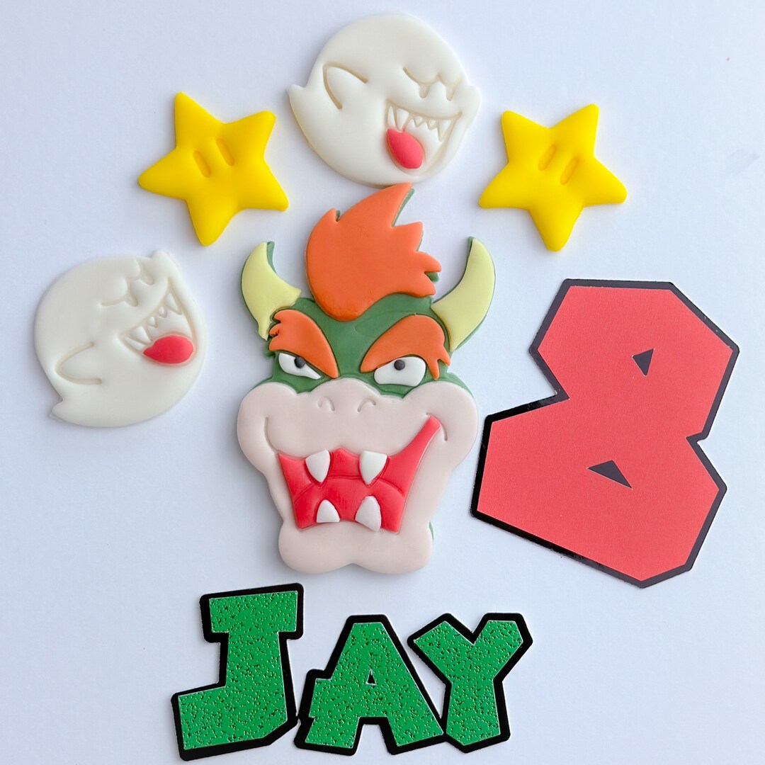 Bowser Fondant Cake Topper Decorations - Etsy