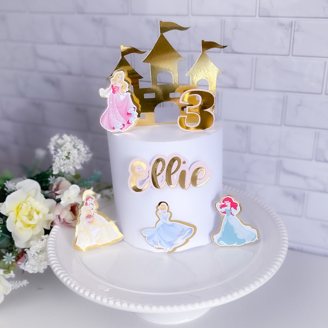Princess and Caste Cake Topper Set Personalised - Etsy