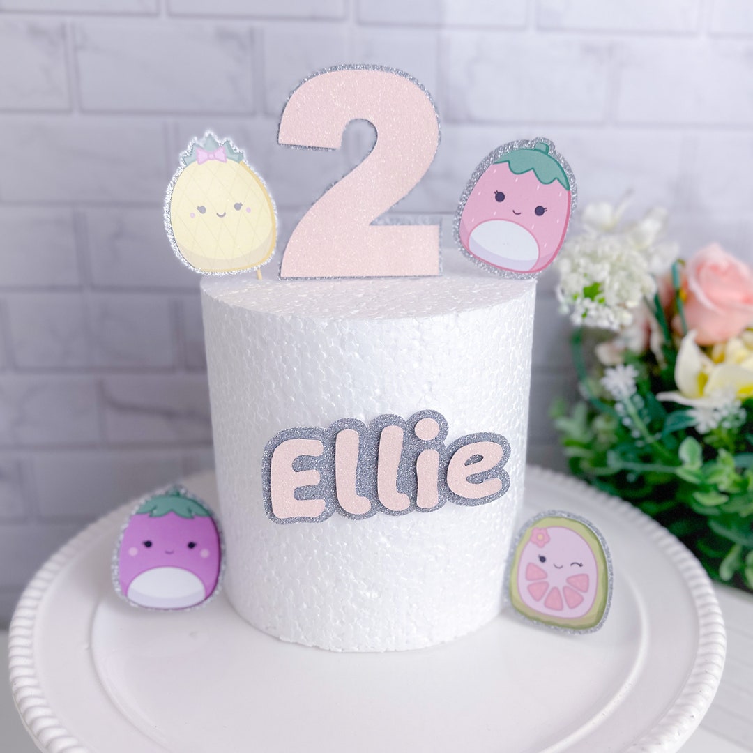 SQUISHMALLOW Style Cake Topper Set Personalised to Order - Etsy