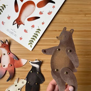 Woodland Animal Paper Dolls Kit - Set of 4 - Etsy
