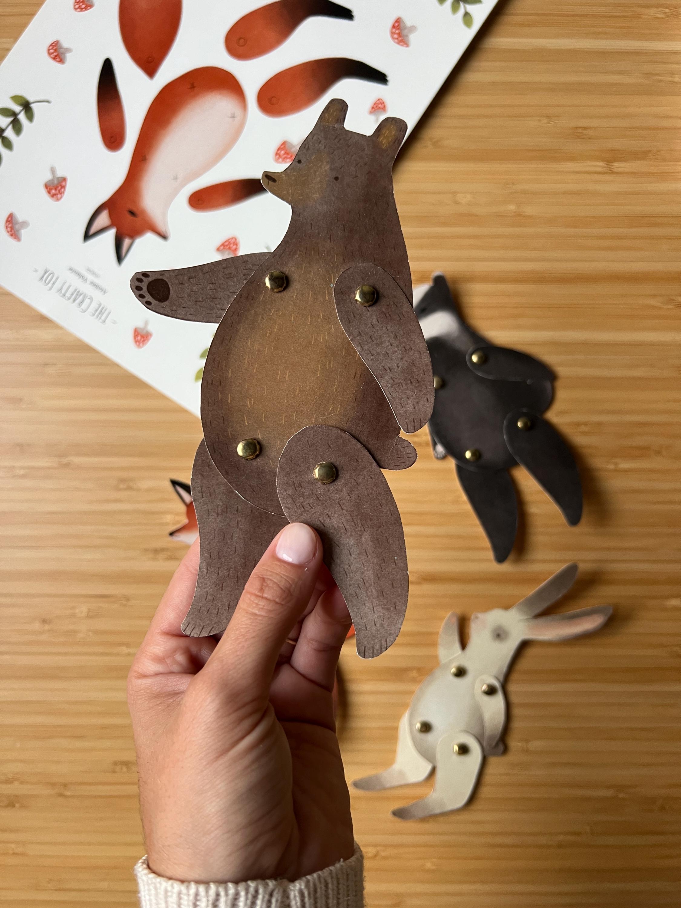 Woodland Animal Paper Dolls Kit - Set of 4 - Etsy