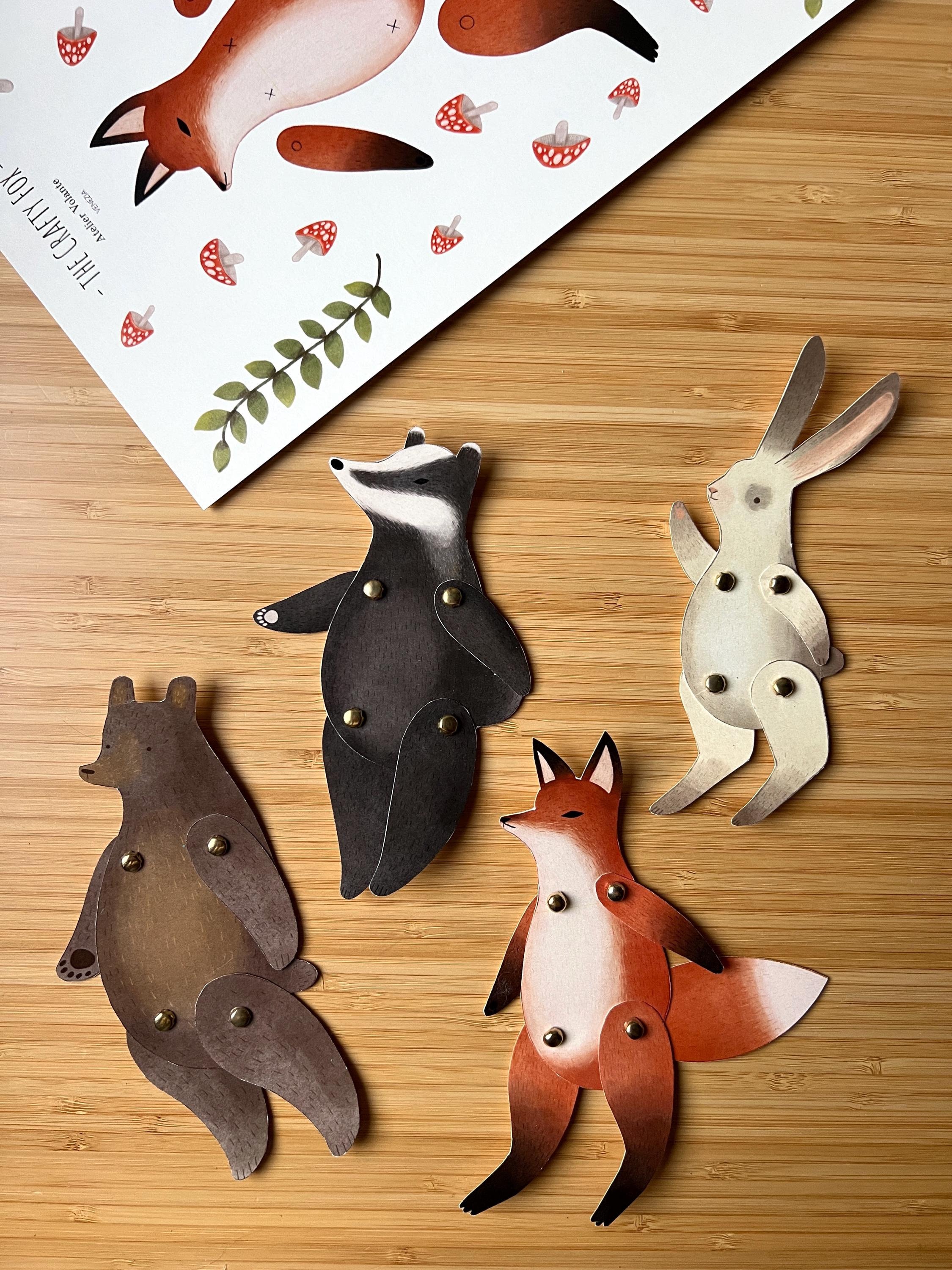 Woodland Animal Paper Dolls Kit - Set of 4 - Etsy