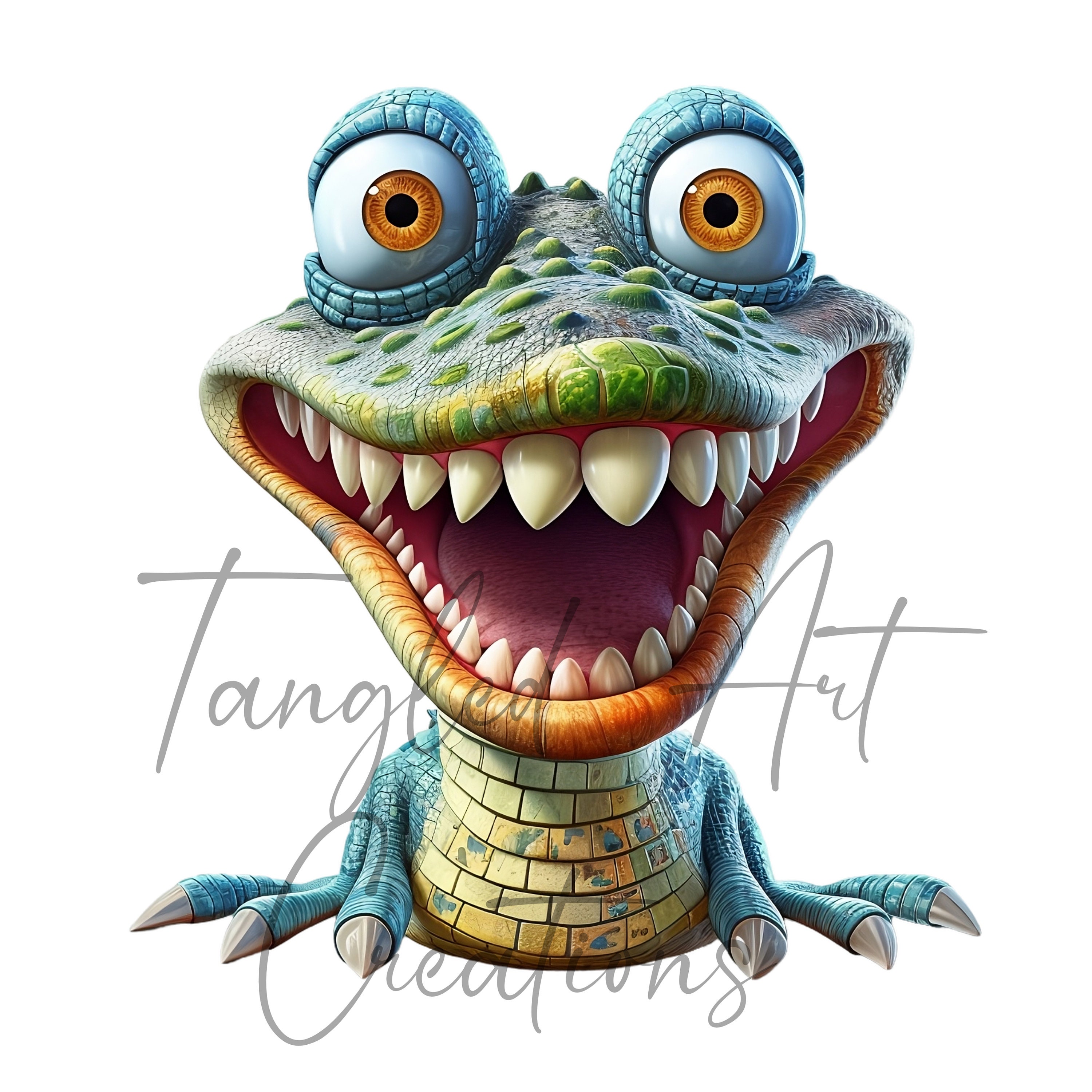 Funny Alligator Caricature, High Resolution PNG File 4000x4000, 300 DPI ...