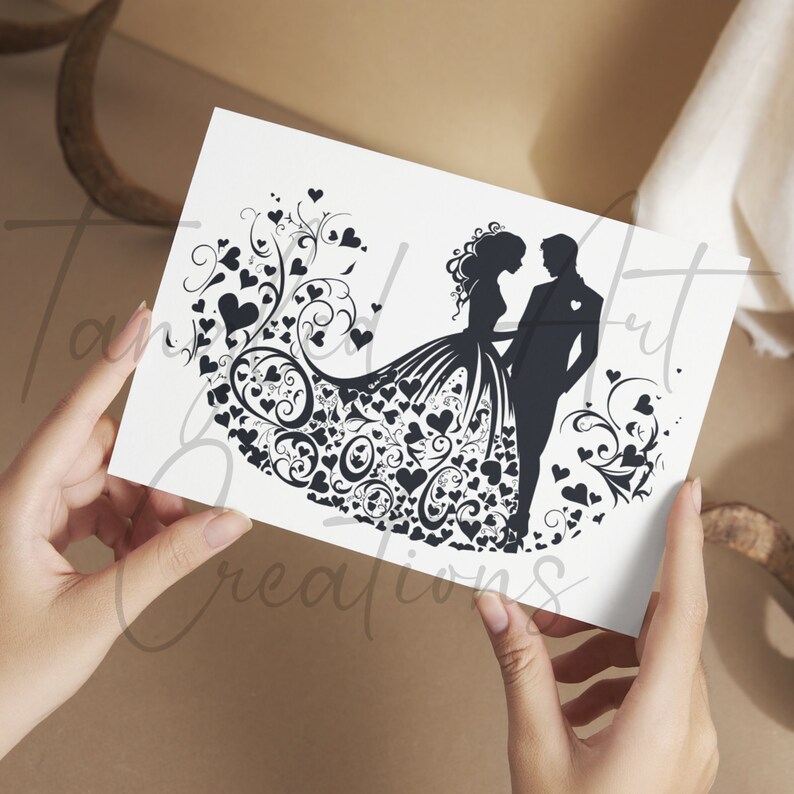 Heart Wedding Couple Bride and Groom SVG-PNG Sublimation - Etsy