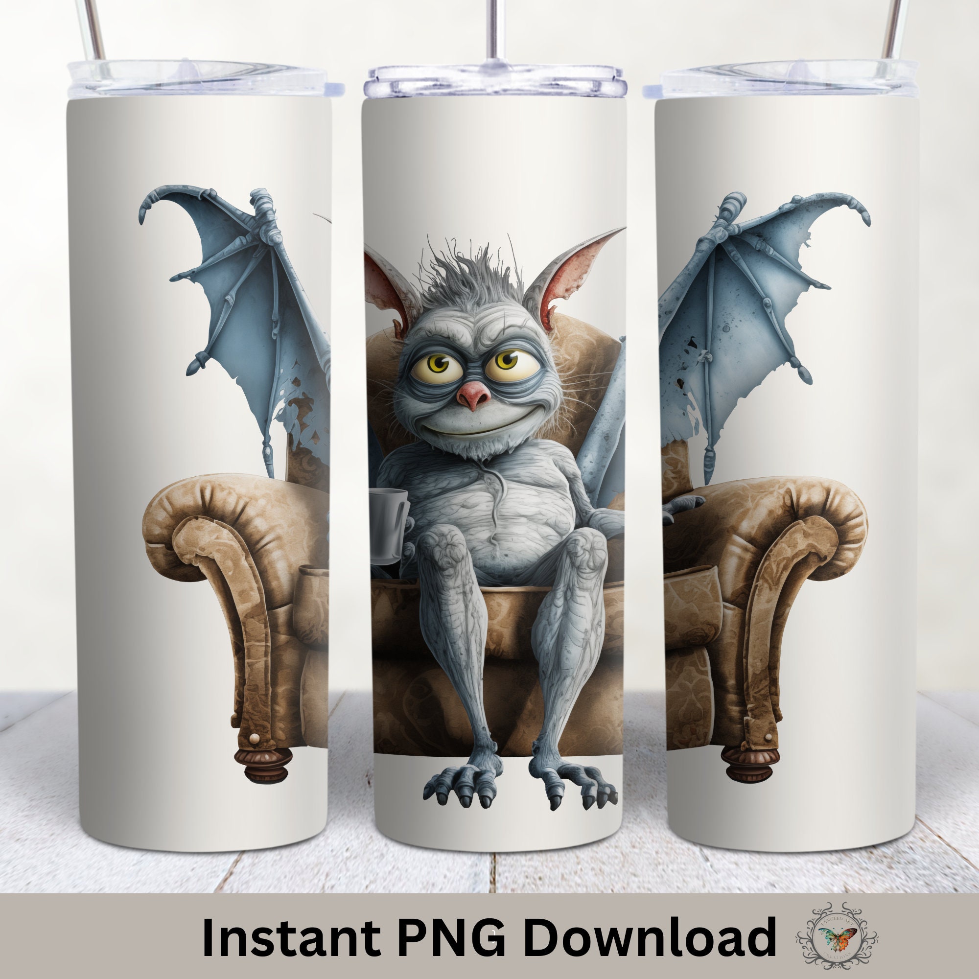 Funny Chilling Gargoyle PNG, Sublimation - Digital Art for Whimsical ...