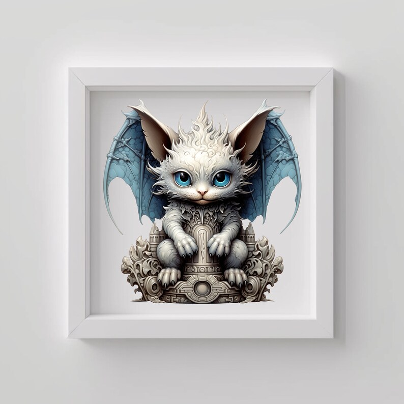 Adorable Cute Gargoyle PNG, Sublimation Digital Art for Whimsical ...