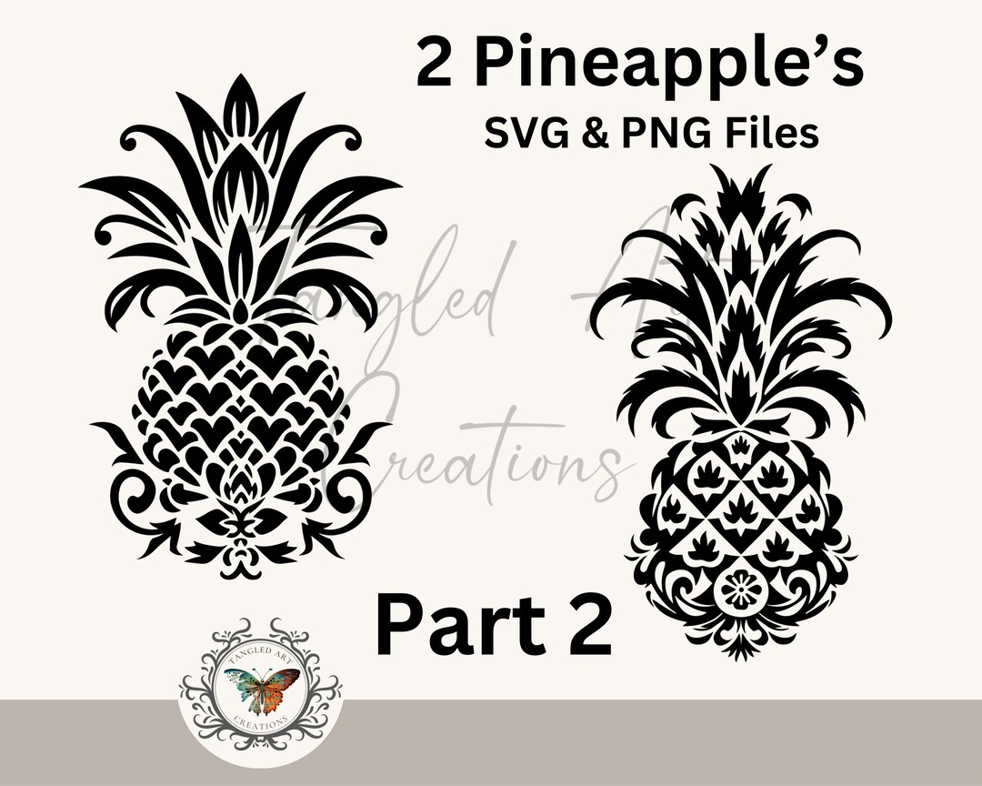 Pineapple SVG Bundle, Pineapple Shirt Svg, Pineapple Monograms, Split ...