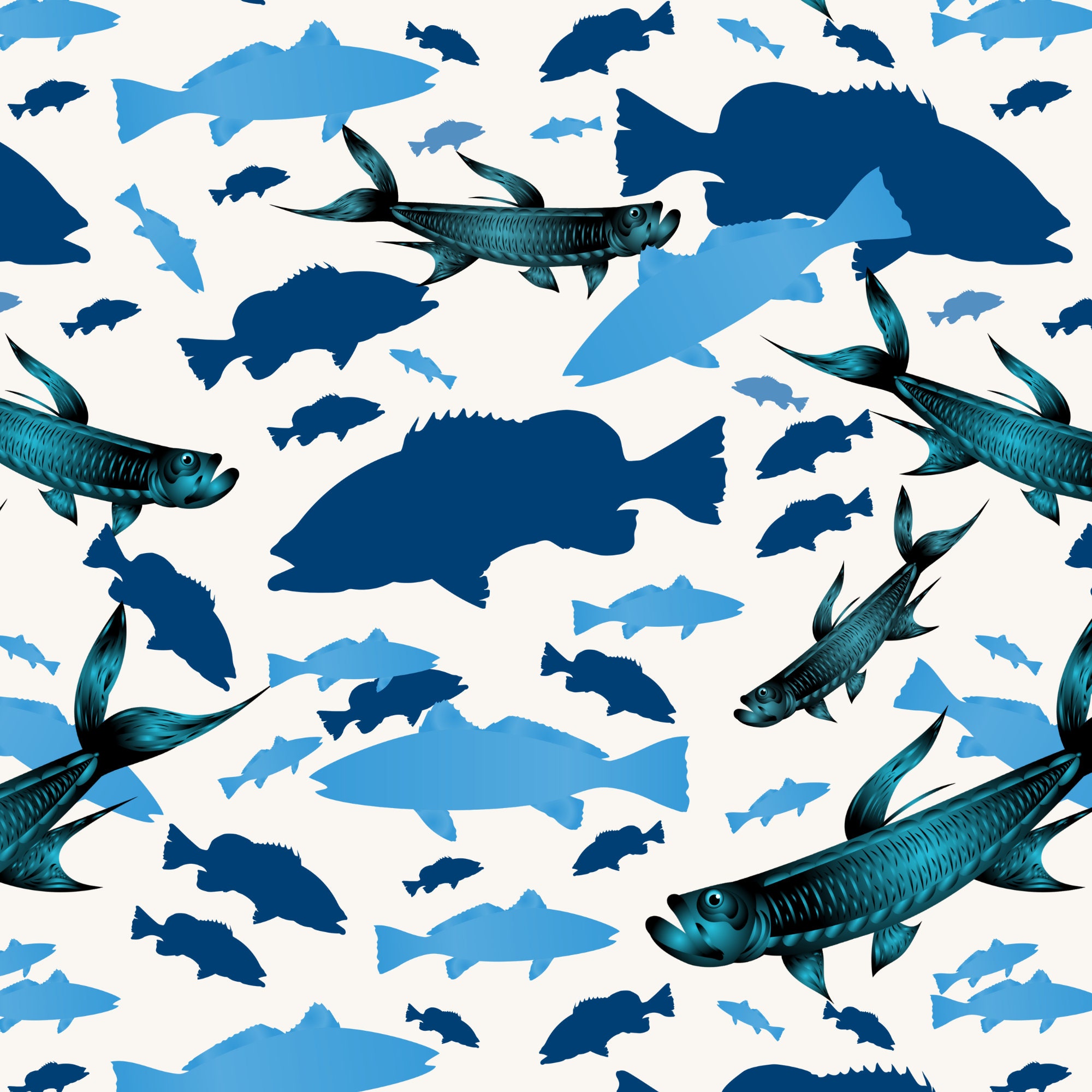 Fish Camo Seamless Transparent Pattern PNG Format - Etsy