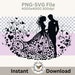 Heart Wedding Couple, Bride and Groom, SVG-PNG Sublimation, Svg Not for ...